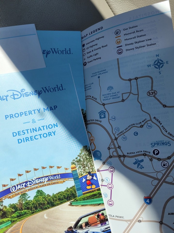 Disney World Property Map & Destination Directory Brochure, NEW 2024 DD ...