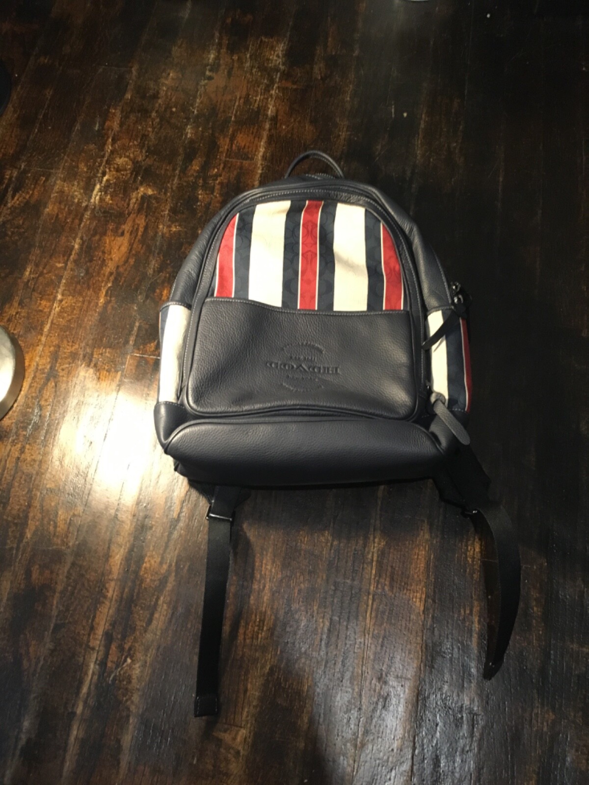 coach varsity backpack red white blue bookbag - Gem