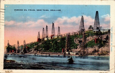 POSTCARD CUSHING OIL FIELD NEAR TULSA OKLAHOMA | eBay