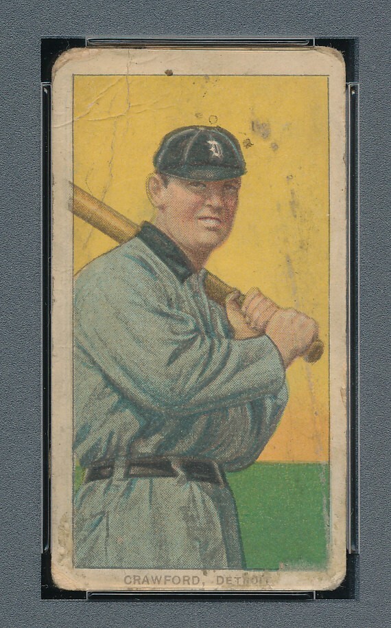 POLAR BEAR PSA 1.5 FAIR T206 SAM CRAWFORD HOF w/BAT 1909 PB TOBACCO ...