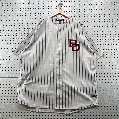 Vintage 90s BIG DOGS Baseball Jersey Men BIG Size 2X White Striped ...