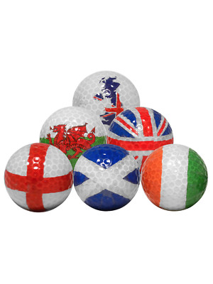 National Flag Golf Balls ENGLAND, SCOTLAND, IRELAND, WALES, BRITAIN ...