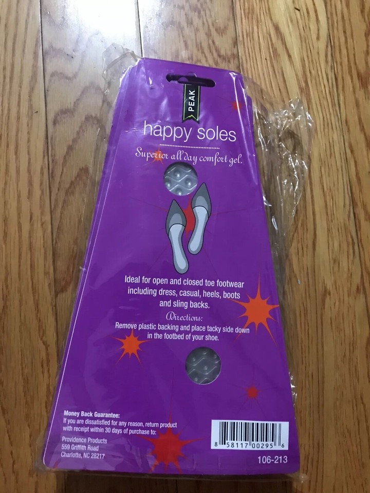 LOT 6 PACK- 6 pairs Gel Slingies Insoles Comfort Ideal for Open and ...