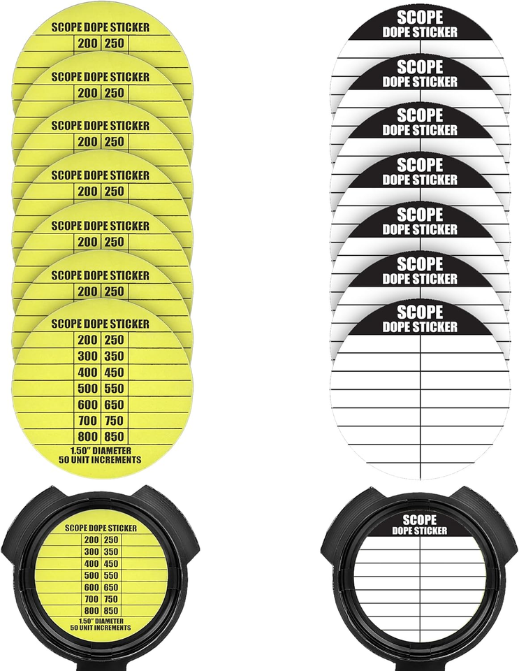 14-Pack Long-Range Shooting Scope DOPE Stickers for Range and Dope ...