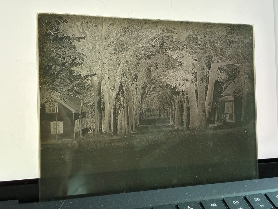 Antique Photograph & Glass Negative Lot Souvenir Tintype Maine Funeral ...
