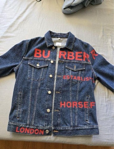 Denim jacket featuring Burberry logo print | eBay UK