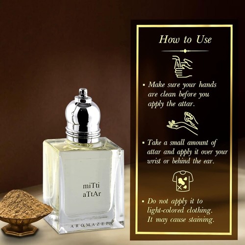 Aromazeia Mitti Attar Perfume The Scent Of Rain - Petrichor (10ml) 100% ...