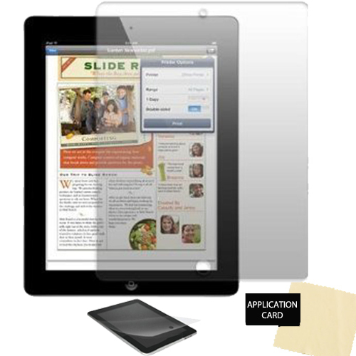 1x Apple iPad 4 4th GEN CLEAR Screen Protector Guard & Cleaning Cloth ...