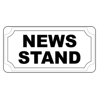 News Stand Black Retro Vintage Style Metal Sign - 8 In X 12 In With ...