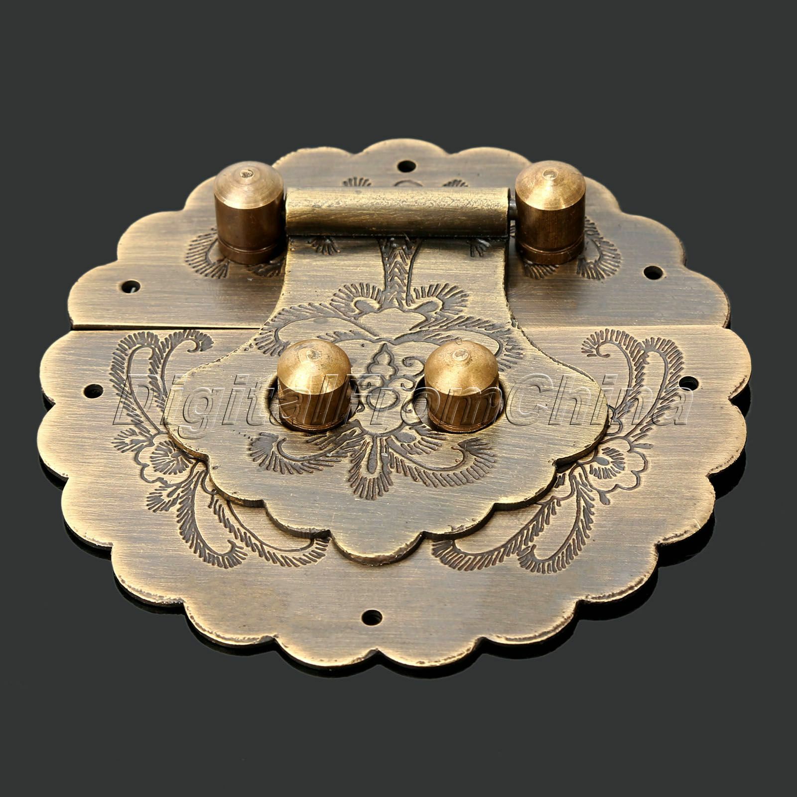 3.15" Brass Chinese Hardware Latch Copper Trunk Handle Box Hand ...
