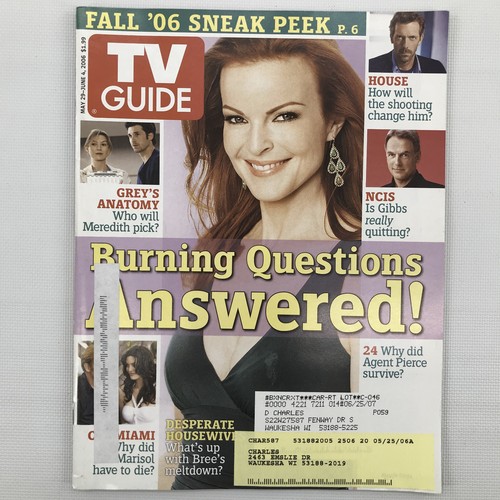 TV Guide June 4, 2006 Issue # 2774 Subscription Edition Cover: Marcia ...