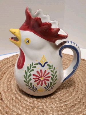 Vintage Sigma Italy Rooster Pitcher Approx 9.5” Tall Italian Chicken ...