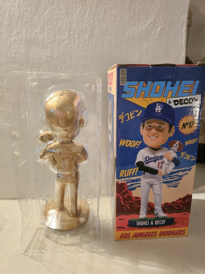 2024 Shohei Ohtani and Decoy Dodgers Bobblehead SGA Gold And Regular ...