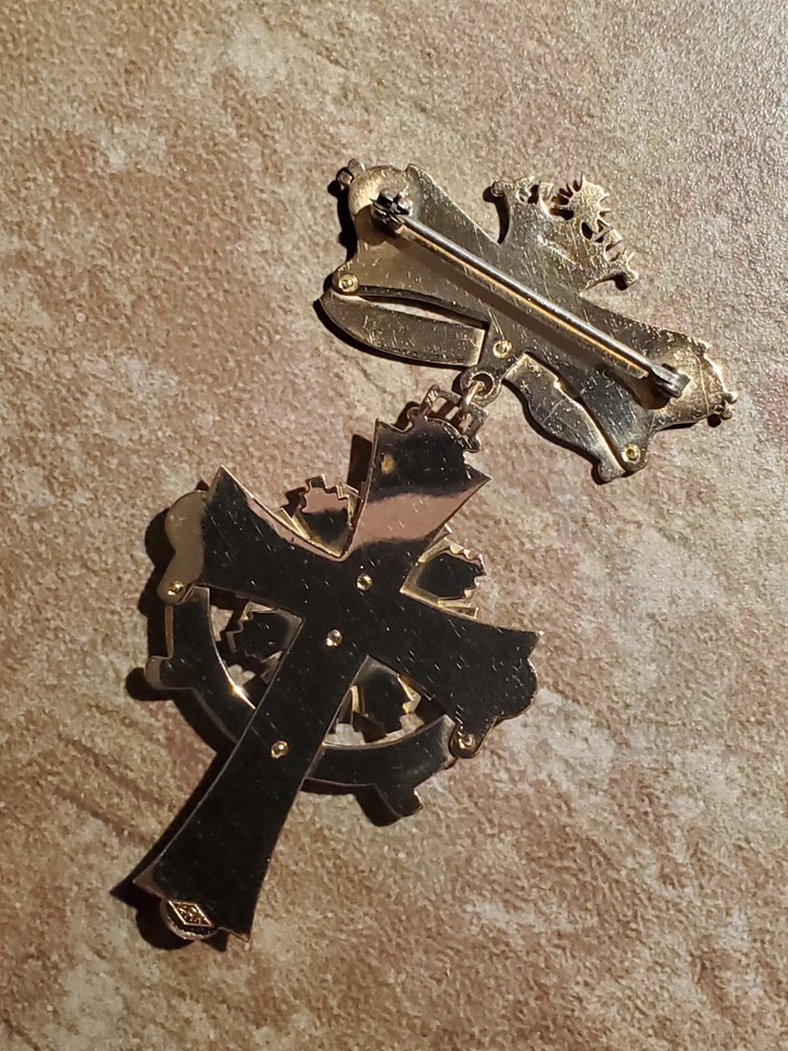 Vintage 14K Gold Masonic Knights Templar Past Commander Jewel | eBay