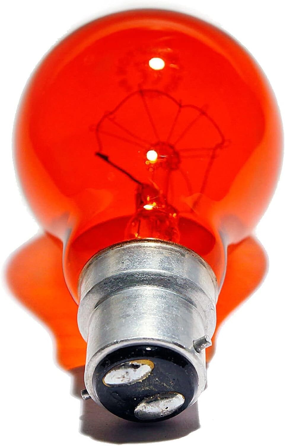 2 x 60W Red Fireglow GLS LIGHT BULBS, For flame Effect Electric Fires ...