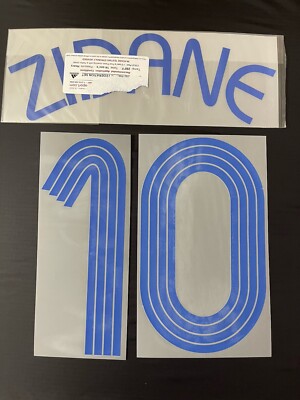 France Adidas 2006 World Cup Champions Zidane Name Set For A Shirt ...