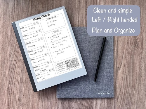 ReMarkable 2 Digital Planner for whole year! Easy and simple design | eBay