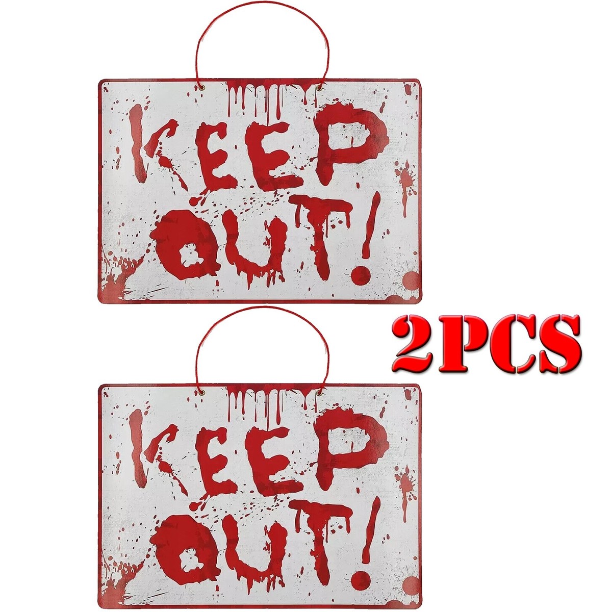 Scary Keep Out Signs Premium Photo | Halloween Holiday Background Keep