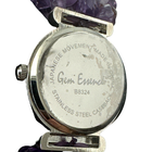 Gem Essence Watch Women 35mm Silver Tone MOP Dial Amethyst Band w/ New ...