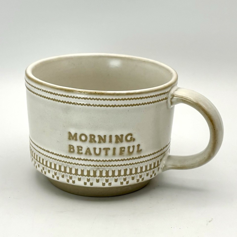 Hearth and Hand with Magnolia Stoneware "Morning Beautiful" Coffee /Tea ...