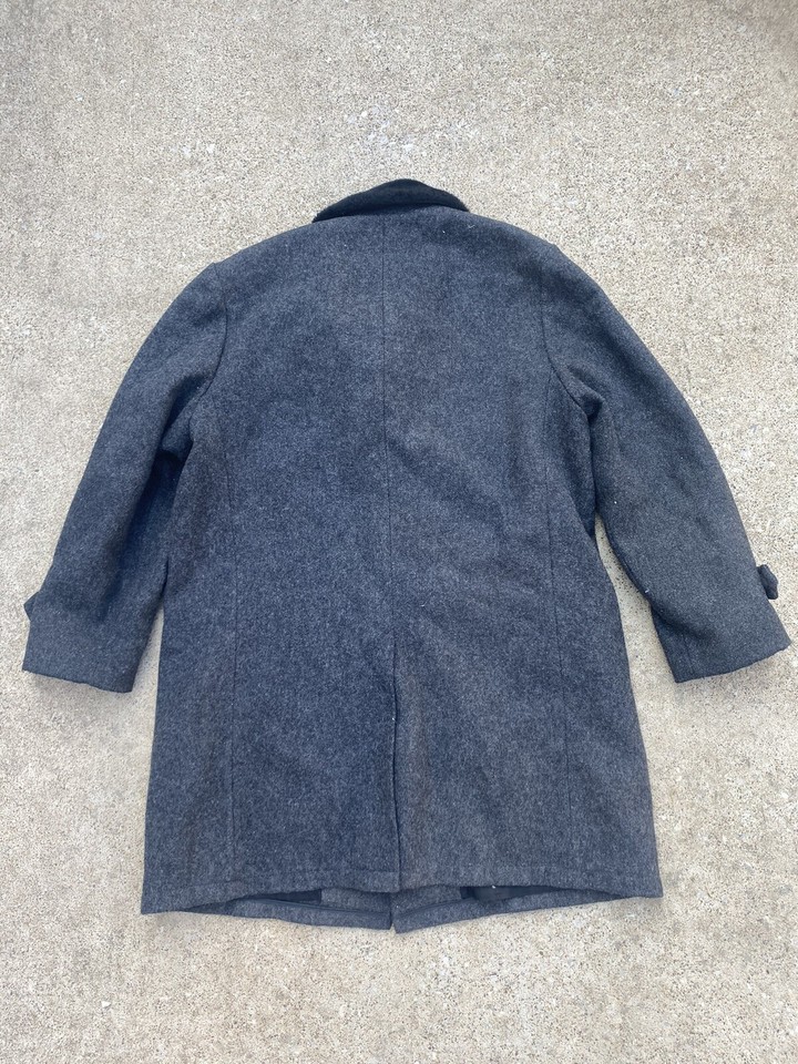 Vintage 50s 60s Lakeland Clicker Car Club Hot Rod Over Trench Wool Coat ...