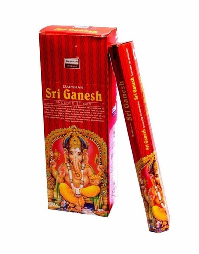 Darshan Incense Sticks Sri Ganesh Fragrance AGARBATTI Sticks 6 Pack Of ...