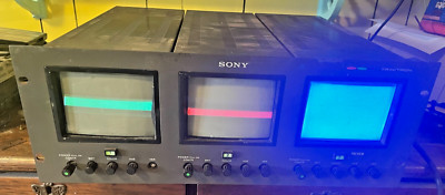 Vintage Sony Trinitron Triple 5” Rack Mount Pro Video Monitor, No Model ...
