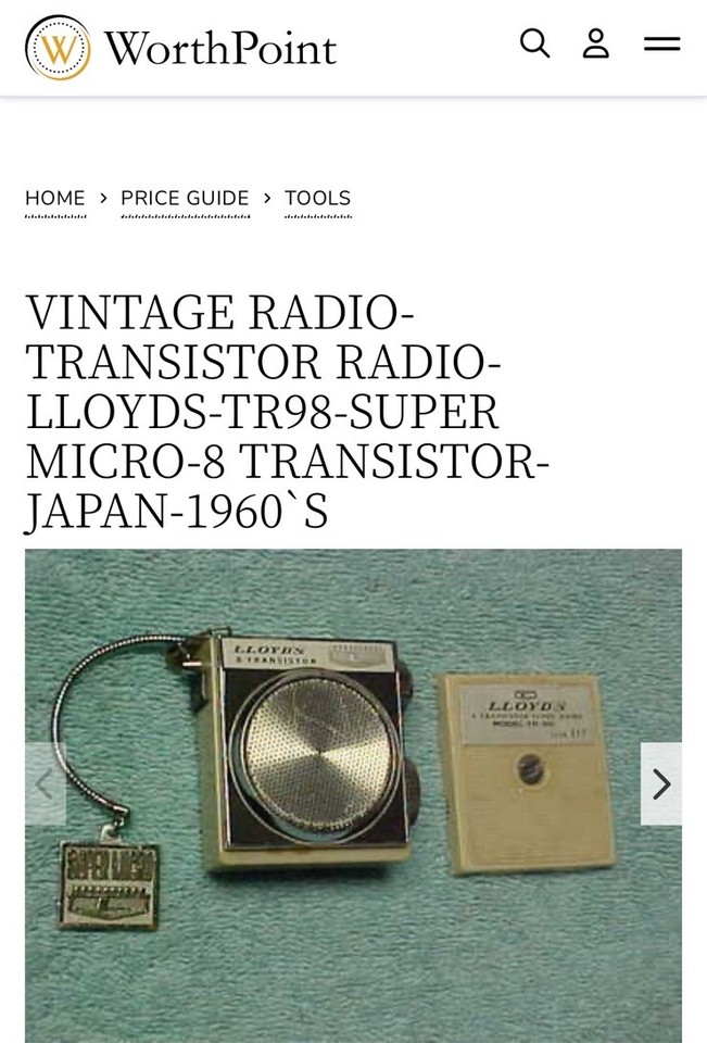 Vintage Lloyd's Super Micro Transistor Radio 1960’s Antique Transmitter | eBay