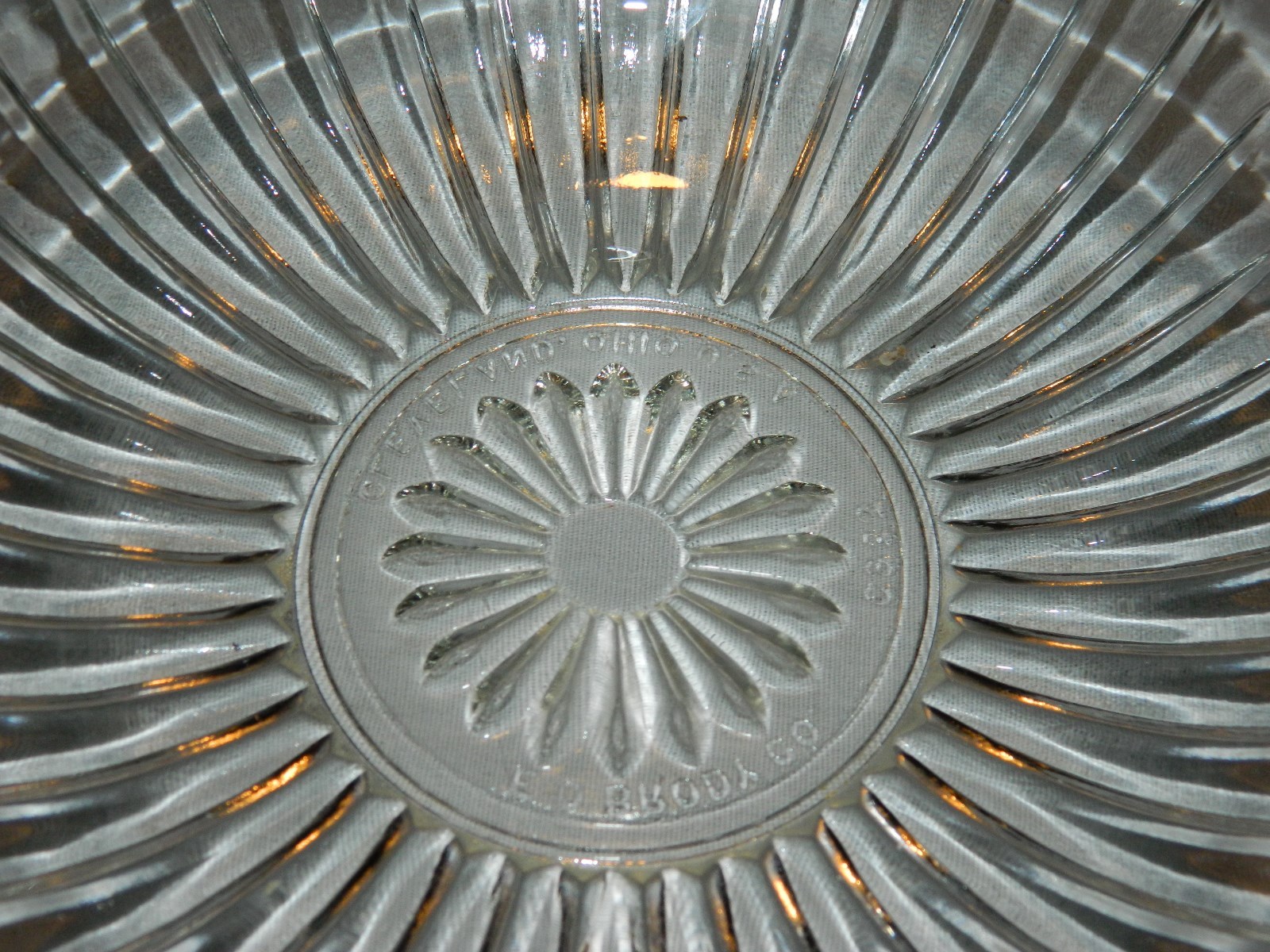 VINTAGE E.O.BRODY CLEAR GLASS BOWL C933 FLOWER PATTERN CLEVELAND, OHIO ...