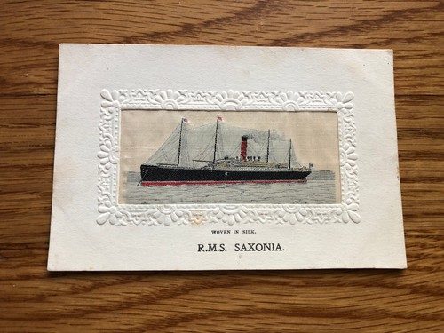 RMS Saxonia Silk Portrait Postcard / Cunard Line | eBay