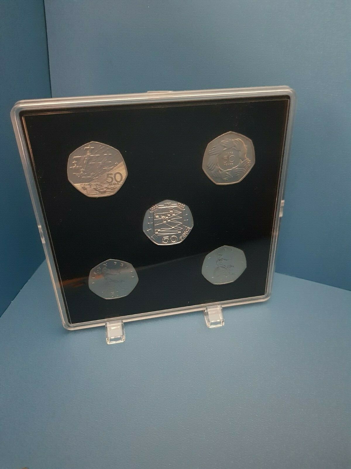 ACRYLIC COIN DISPLAY CASES FOR OLD 50p, NEW 50p,10p,1 pound,2 POUNDS ...