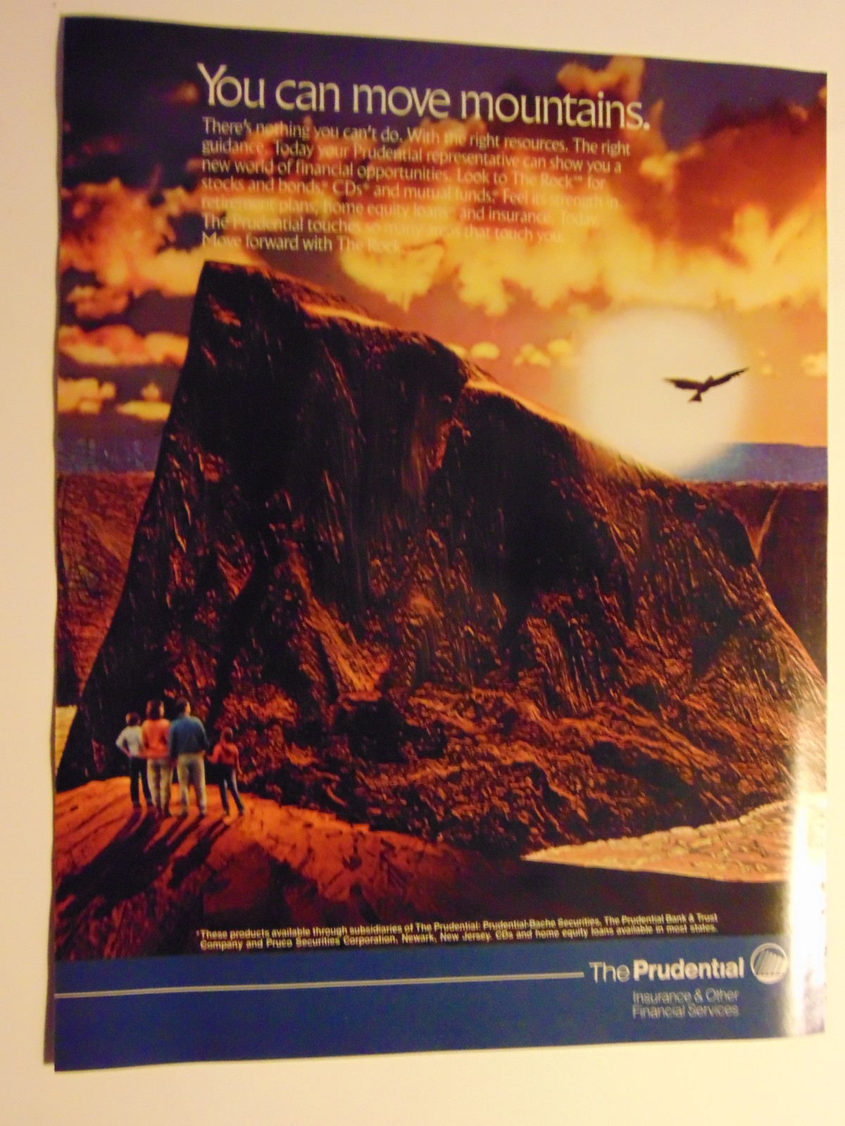 1987 The Prudential-The Rock-Financial Services- print ad | eBay