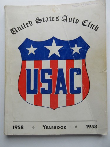Vintage USAC 1958 Yearbook Record Book Sprint & Stock Car Auto Club Racing | eBay