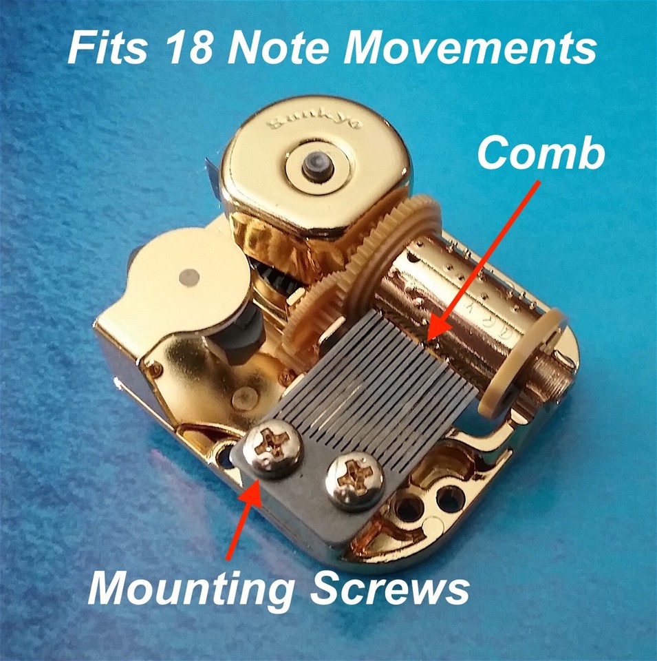 18 Note Comb ----- Repair Your Music Box ---- Fits Most Quality Brands ...
