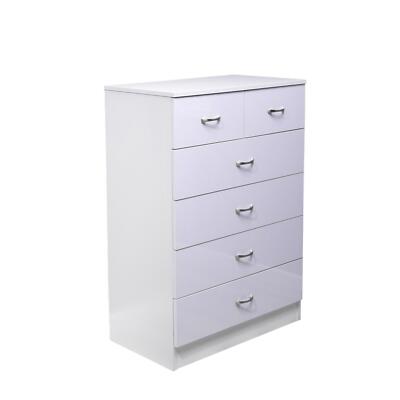 Gloss White Chest of Drawers Large 6 (4+2) Drawers 100cm Tall Matt ...