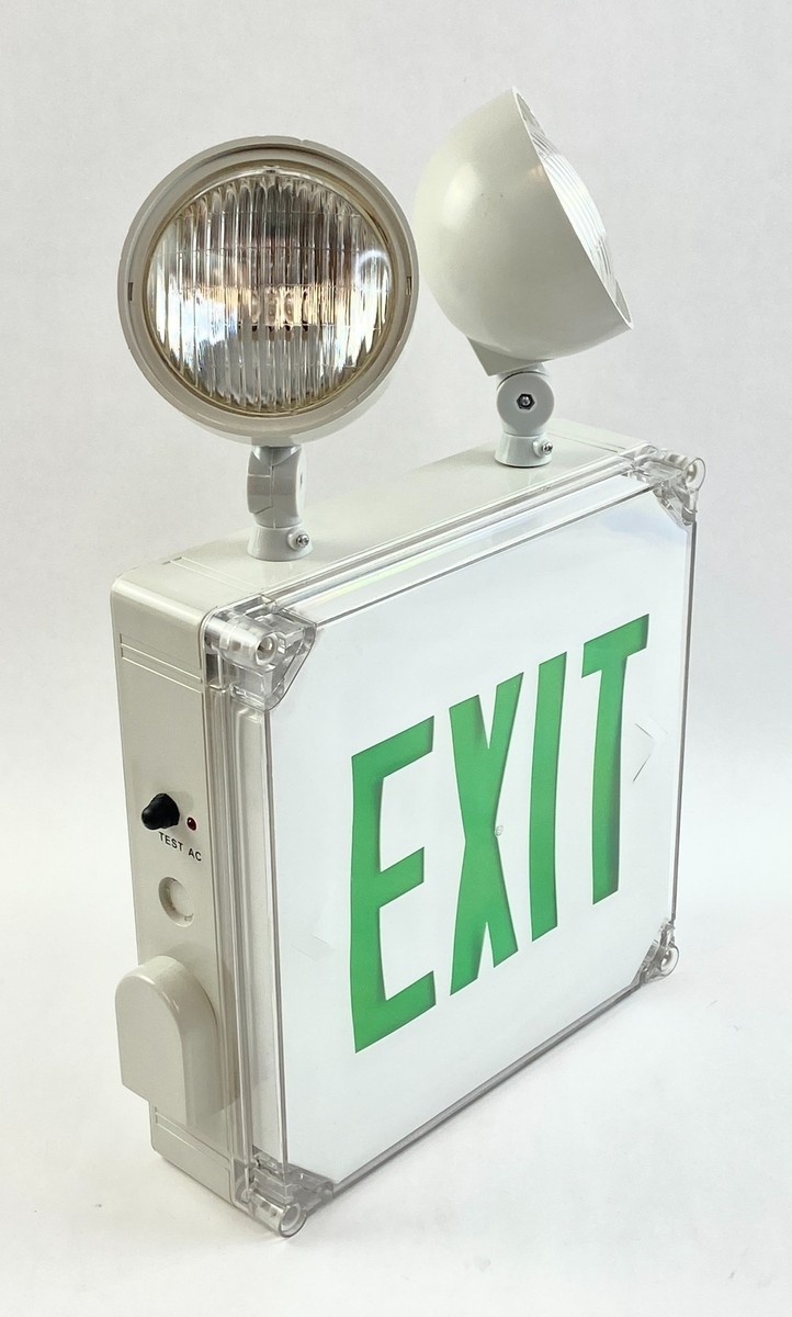 Wet Location Emergency Exit Light Combo | Shelly Lighting