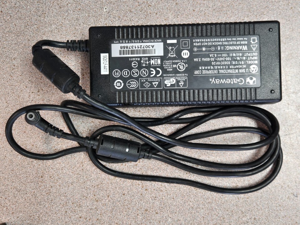 Genuine Gateway 0302C19120 AC Adapter 120W Laptop Charger 19V 6.3A | eBay