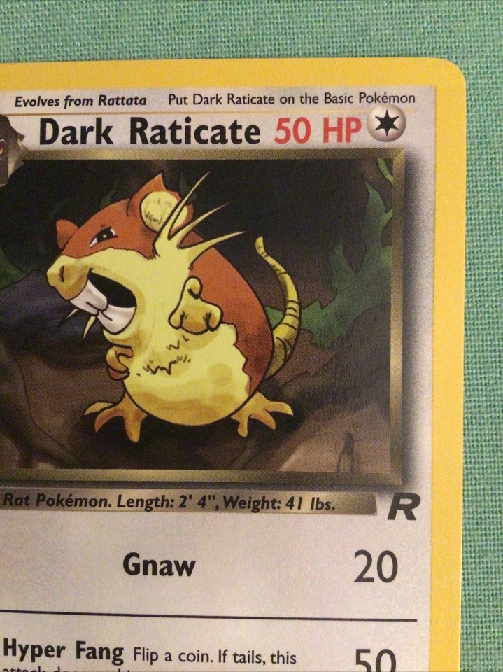 Dark Raticate 51/82 1st Edition Pokemon Card Team Rocket- New | eBay