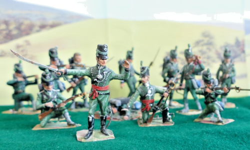 13 diecast British 95th Rifles - Napoleonic war 1815- 6cm and very well ...