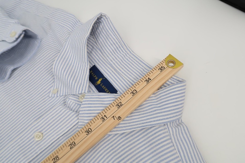 Polo Ralph Lauren Mens 3XB Blue Chambray Striped Oxford Button Down ...