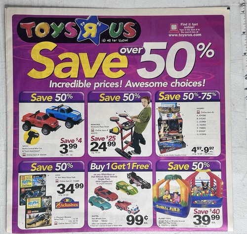 2000 Toys R Us Ad Flyer Pokemon PS2 Hot Wheels R-Zone Barbie Insert Y2K ...