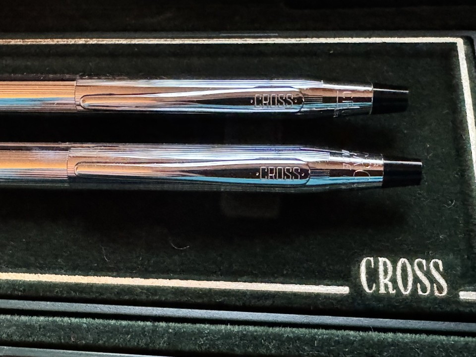 Vintage Cross Century Chrome Mechanical Pencil & Pen Set, Excellent ...
