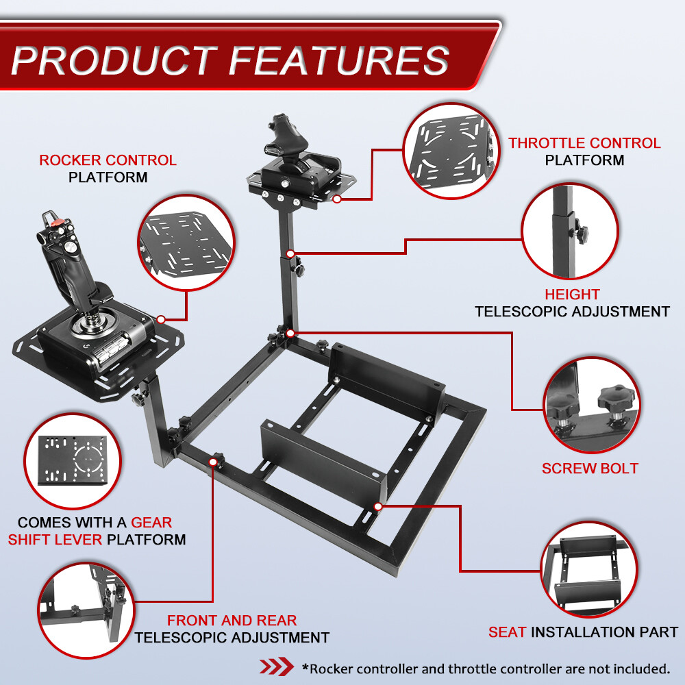 USED-Flight Game Stand fit Logitech X52 X52PRO X56 rocker Tumasit A10 ...