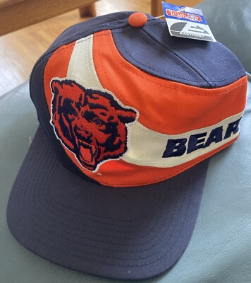 Rare Vintage Chicago Bears Hat Cap 90s Big Logo Spellout NFL Eastport ...