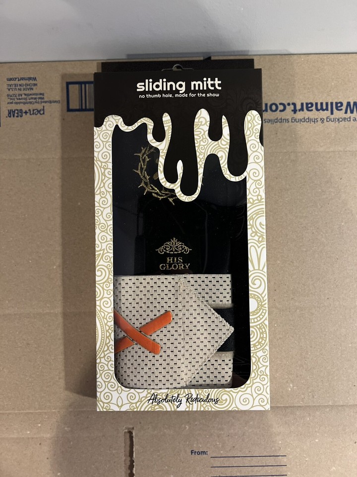 Absolutely Ridiculous Black Binding Bible Sliding Mitt - In Hand - Fast ...