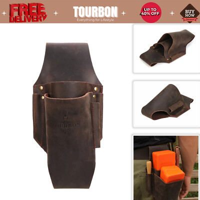Tourbon Leather Loggers Tool Carry Belt Pouch Tree Felling Bucking ...