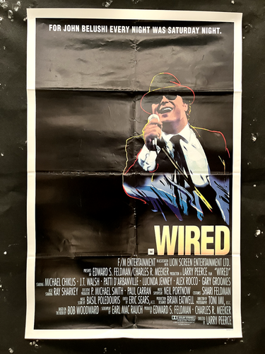 Wired rare US One-sheet Movie Poster 80s John Belushi comedian biopic ...