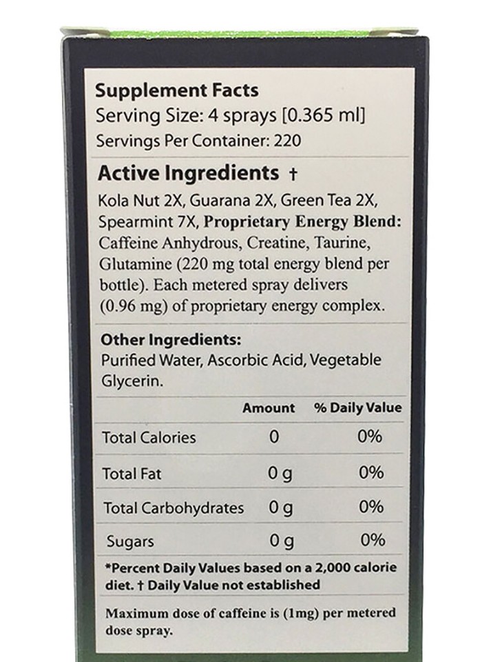 6 Pack Turbo Snort Caffeine Energy Nasal Spray for Alertness Memory ...