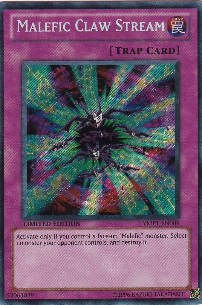 YUGIOH! MALEFIC CLAW STREAM - SECRET RARE LIMITED EDITION - YMP1-EN009 ...