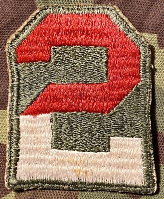 Original WWII US Army Second Army Patch 2nd Army SSI - Greenback cut ...